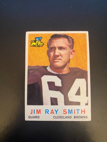 1959 TOPPS FOOTBALL #101 JIM RAY SMITH!! NICELY CENTERED!! $1 SHIPPING ...