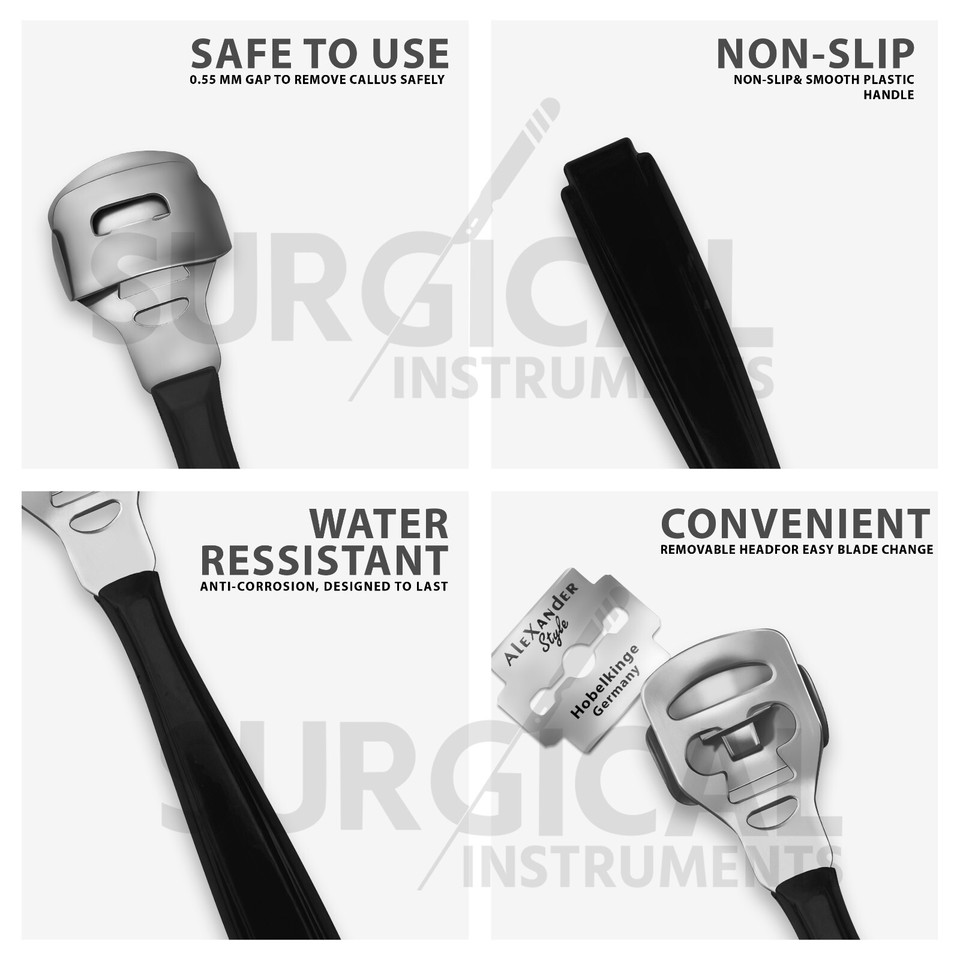 Callous Shavers Razors W/10 blades Foot Hard Rough Skin Corn Remover ...
