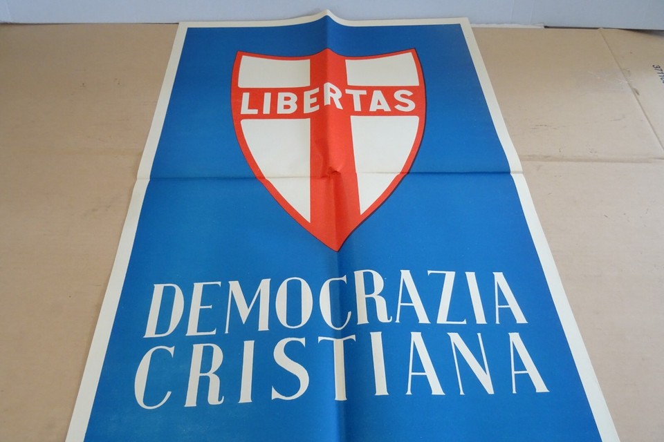 manifesto politico poster democrazia cristiana D.C Libertas | eBay UK