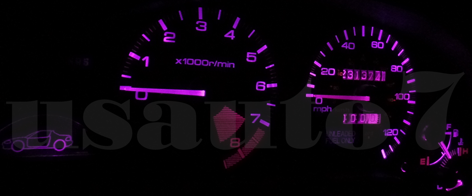 Dash Speedometer Cluster Gauge PINK LED LIGHTS KIT Fit 93-97 Honda ...