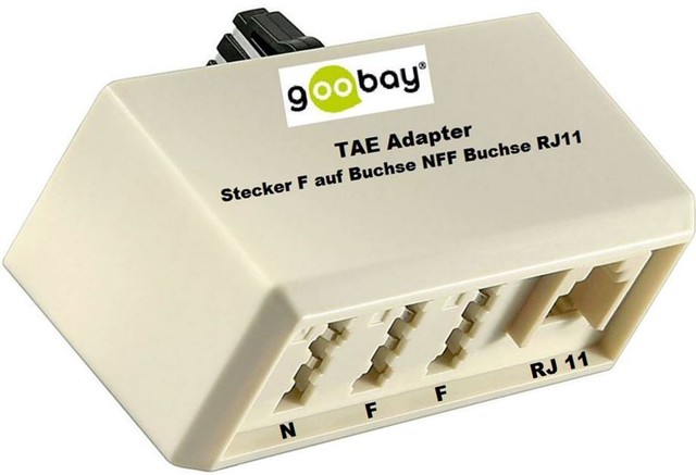 Goobay TAE Adapter TAE-F-Stecker auf 3 x TAE N/F/F- Buchse / RJ11 ...