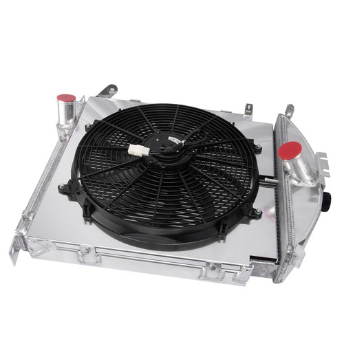 4 Row Radiator+Shroud Fan fit 1928-1929 Ford Model A Base Heavy Duty 3 ...