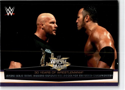 2014 Topps WWE Road to Wrestlemania #30 Stone Cold Steve Austin Defeats ...