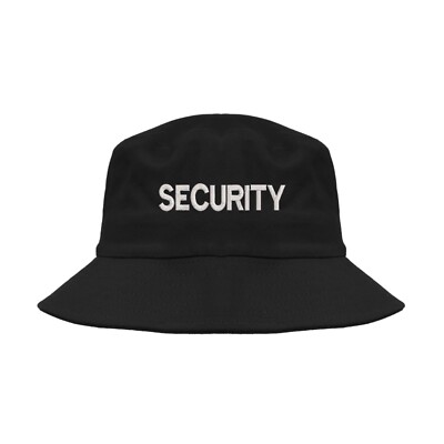 Security embroidered bucket hat, Security guard hat | eBay