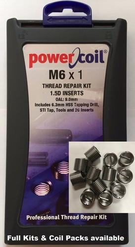 BSC Cycle Powercoil Wire Thread Repair Insert Kit 1/4 5/16 3/8 1/2 ...