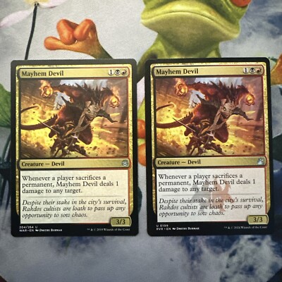 2x Mayhem Devil- War of the Spark/Ravnica Remaster- Mtg Magic The ...