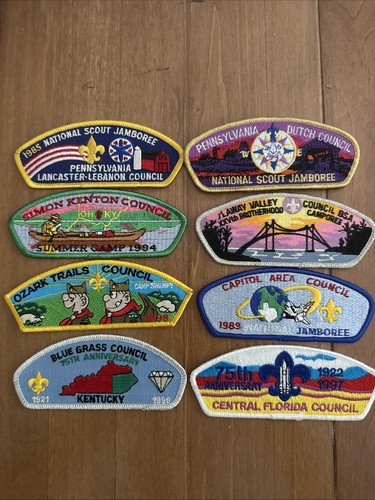 Lot of 8 Scouts BSA Council Shoulder Patches | eBay
