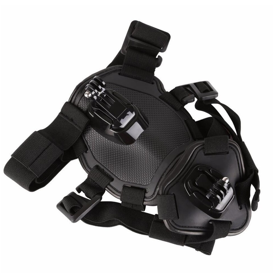 1X For Go Pro HD Camera Adjustable dogs Pets Harness Back & Chest Belt ...