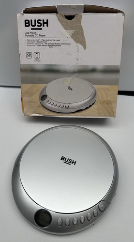 Bush PCD-220B Portable CD Player Silver Retro Discman Style Walkman ...