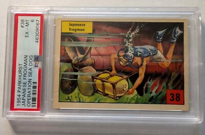 1954 Parkhurst Operation Sea Dog #38 Japanese Frogman PSA 6 One Higher ...