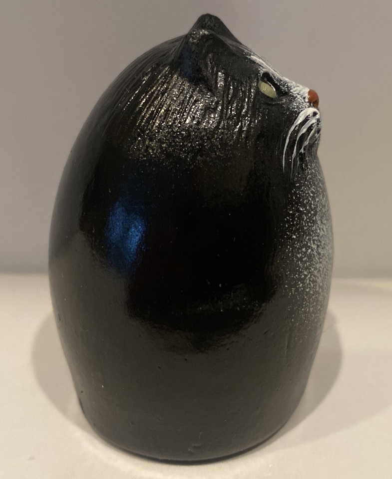 Rolley Polley Black Cat Figurine Paperweight Miniature 2” Tall x 1.5 ...