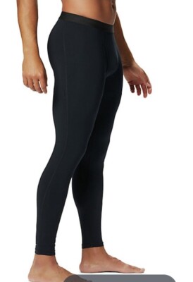 Columbia Sportswear Mens Black Midweight Stretch Base Layer Tights ...
