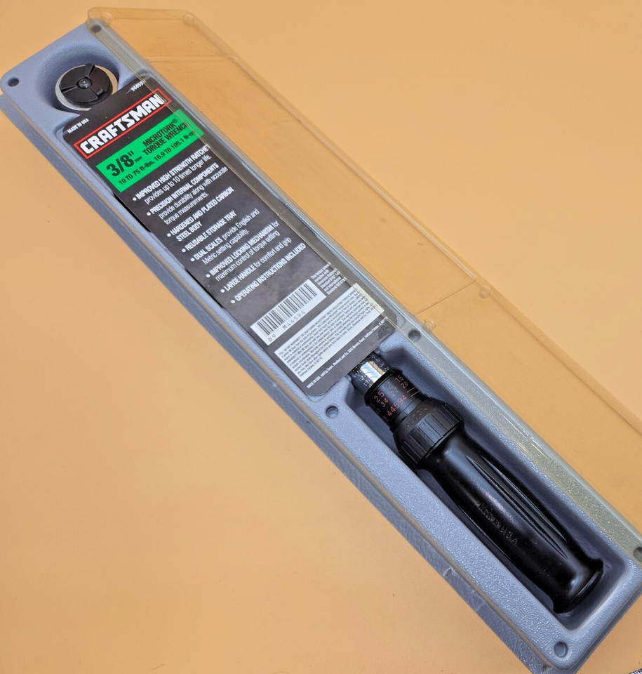 Sears CRAFTSMAN USA Microtork 44594 TORQUE WRENCH 3/8 in. Drive 45694 ...