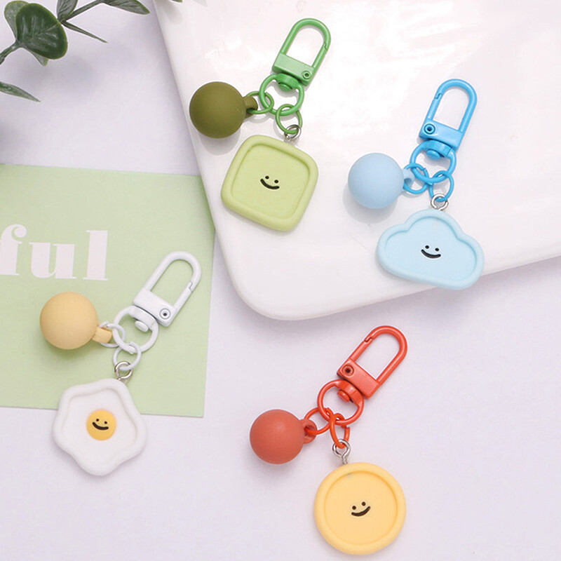 Cloud Round Heart Keychain Cartoon Fashion Key Ring For Women Gift Bag ...
