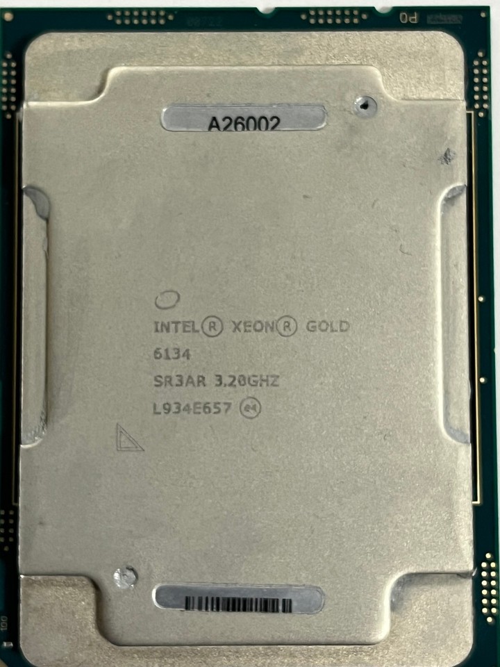 Intel Xeon Gold 6134 3.20GHz 24.75MB 8-Core LGA3647 CPU Processor SR3AR ...