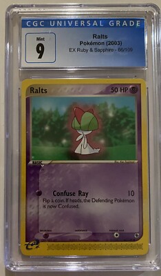 Ex Ruby & Sapphire 2003 Ralts 66/109 CGC 9 | eBay