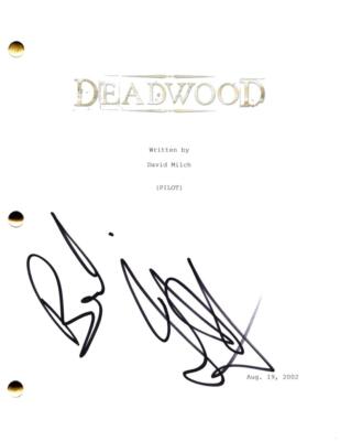 Ian McShane Signed Autograph Deadwood Full Pilot Script Screenplay Al ...