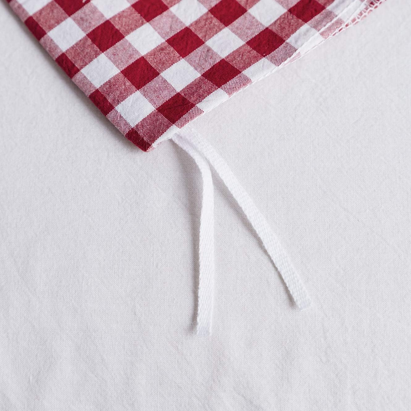 Red Gingham Duvet Cover King Size 100% Washed Cotton Vintage Plaid ...