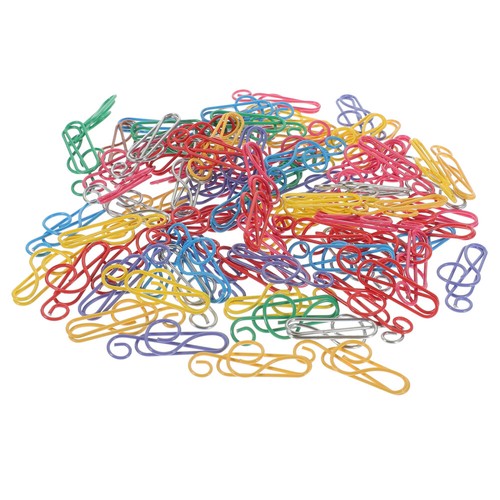 100 Pcs Colored Note Paper Clip Office Paperclip Vibrant Mixed Clips ...