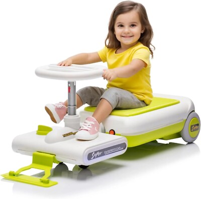 12V Go Kart Kids Electric Ride on Car with LED Music Cleaning Mop 1.86 ...