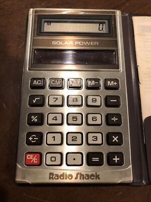 Vintage Radio Shack EC-402 Calculator w / Fold Out Case Solar & Batt ...
