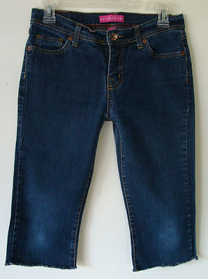 Glo Medium Blue Jean Cut off Capris Low Rise Gold Dots Back Pockets ...