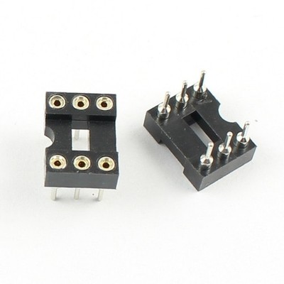 5Pcs 2.54mm Pitch 6 Pin DIP Round Pin IC Socket Adaptor Narrow *zr | eBay