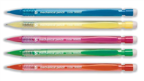 5 Star Disposable Mechanical Pencil Retractable with 3 x 0.7mm Lead ...