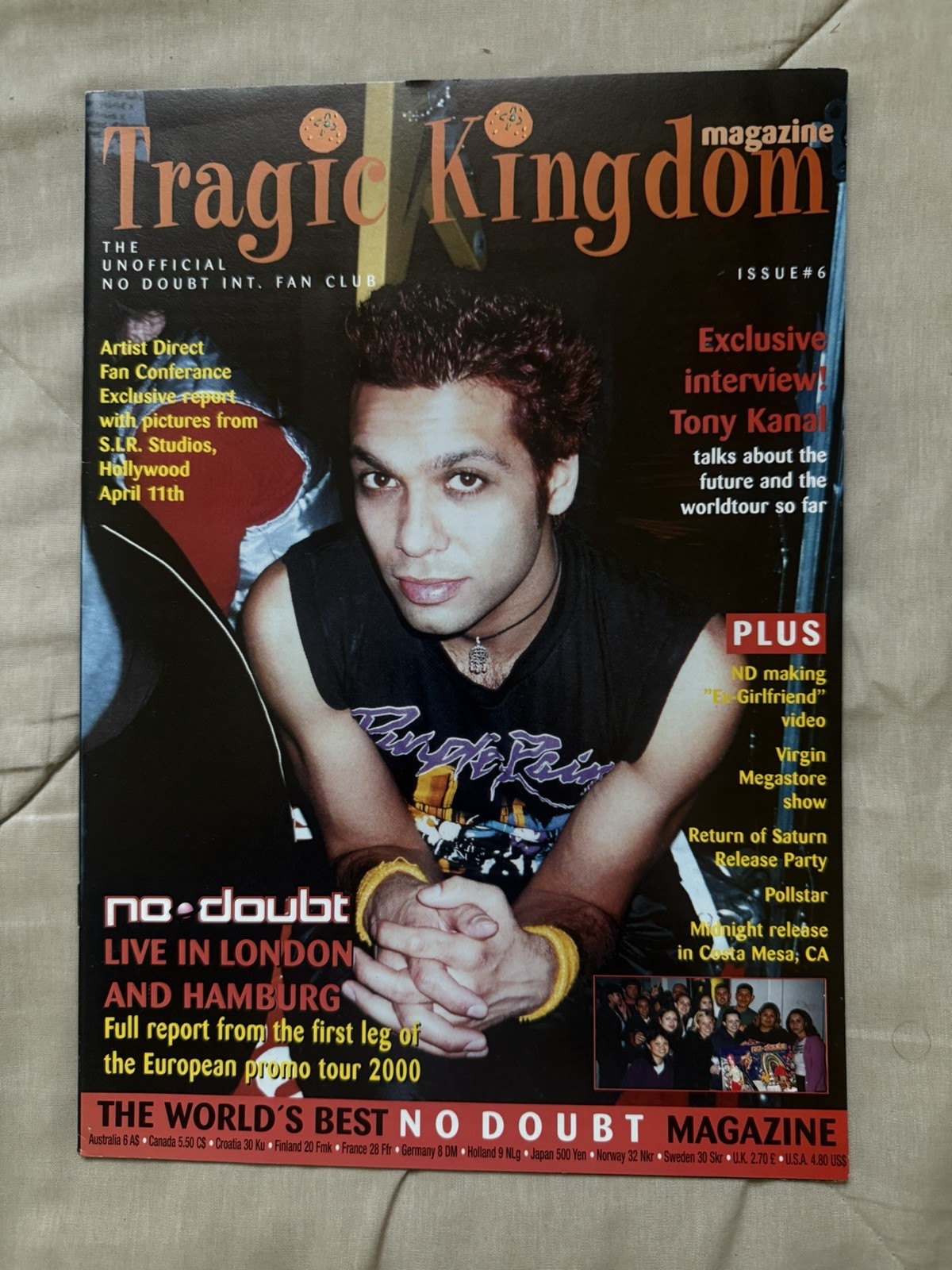 No Doubt Tragic Kingdom Magazine Issue #6 Fan Club Tony Kanal Gwen Stefani | eBay