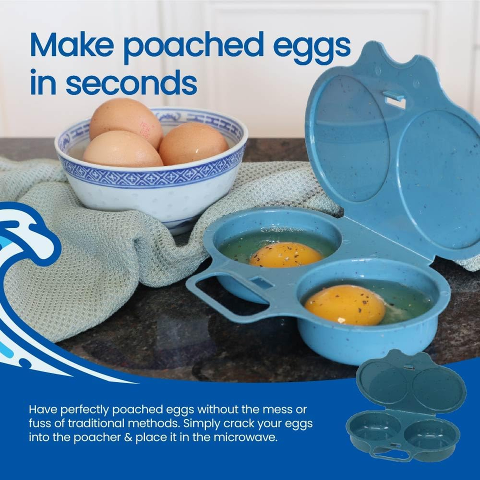 100% Ocean Bound Plastic Microwave Egg Poacher – 2-Egg Poacher ...