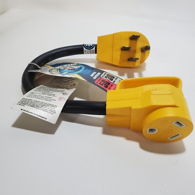 CAMCO Power Grip 50 Amp Male to 30 Amp Female Dogbone RV Generator ...