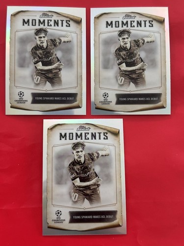 GAVI 2022-23 Topps Finest UEFA Moments Refractor Barcelona Spain FM-5 3 ...