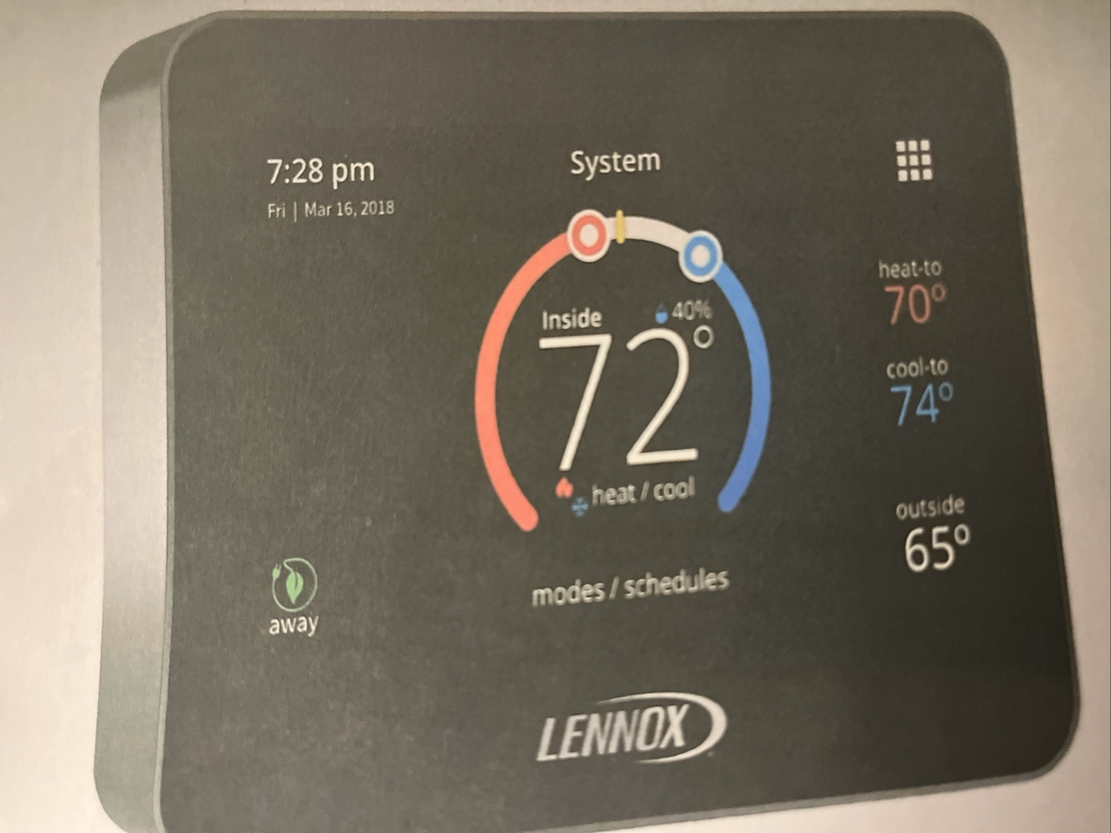 Lennox iComfort M30 Universal Smart 4.3" LCD Color Display Programmable ...