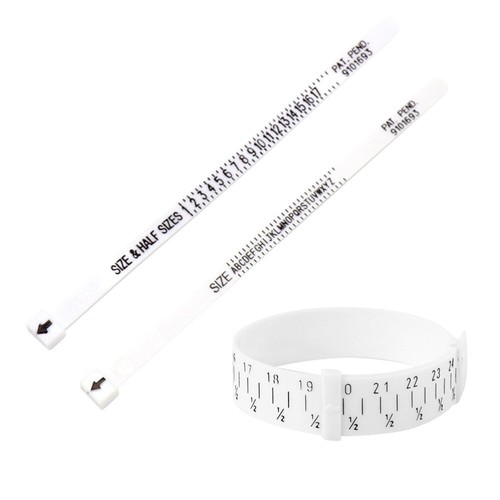 3PCS Measurement Plastic Soft Ruler Ring Circle Size Measuring Sizes ...