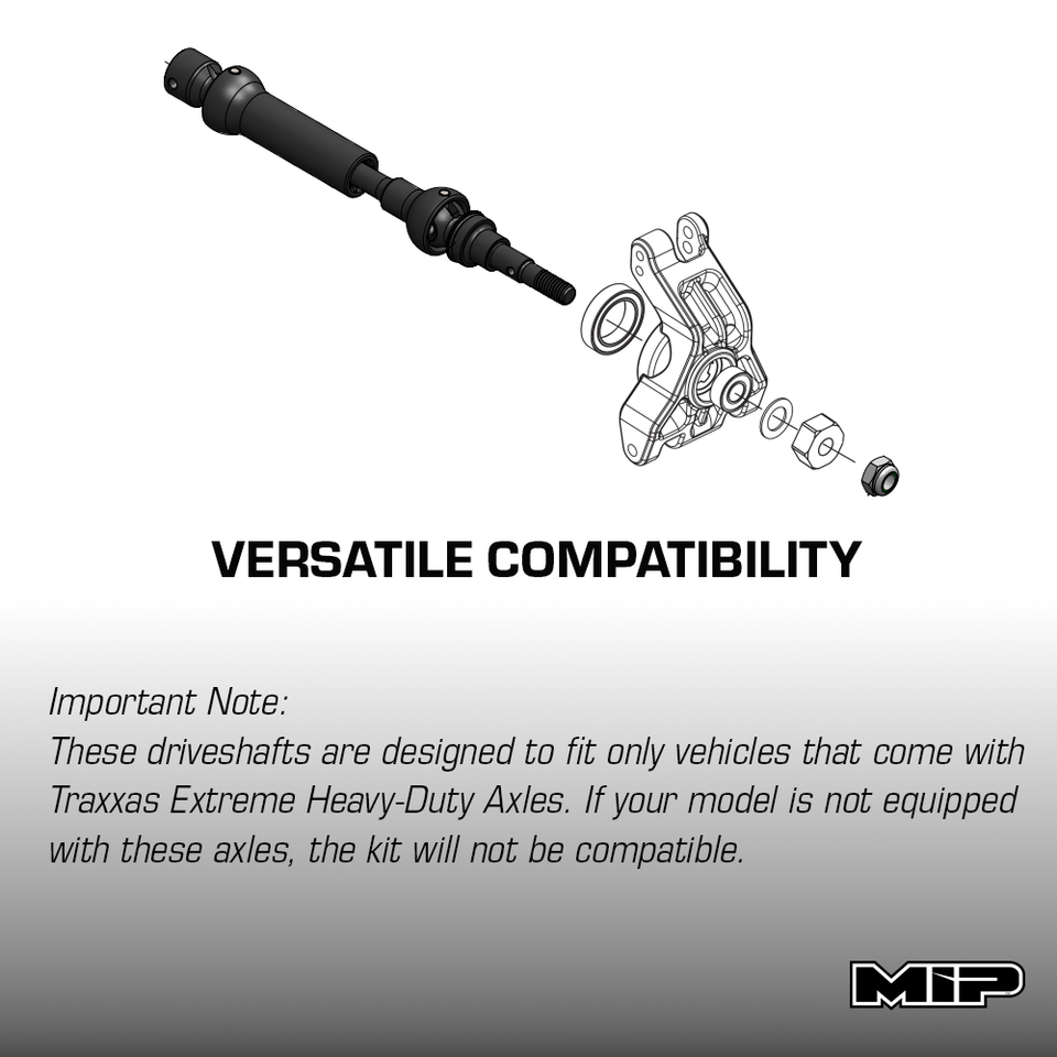 MIP X-Duty™ Rear Upgrade Drive Kit for Traxxas Extreme Heavy-Duty Axles ...