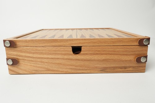 Wood Flip Game Board Set, Checkers, Backgammon, Dice, Poker Chips ...