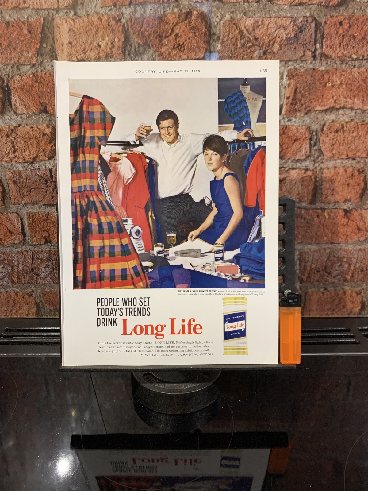 1960 Long Life Beer Original Vintage Colour Advert 12.5 x 9 inches ...