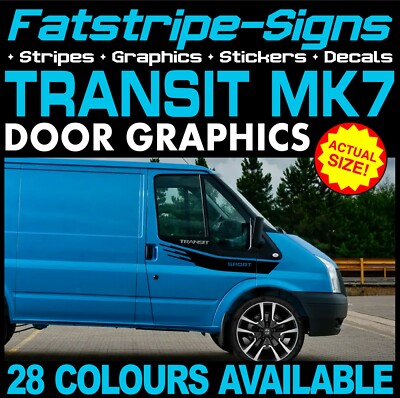 to fit FORD TRANSIT MK7 SIDE STICKERS GRAPHICS DECLAS VINYL CAMPER VAN ...