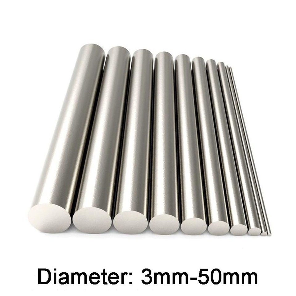 304 Stainless Steel Round Bar Rod Dia 3mm 4mm 5mm 6mm 8mm to 50mm DIY ...