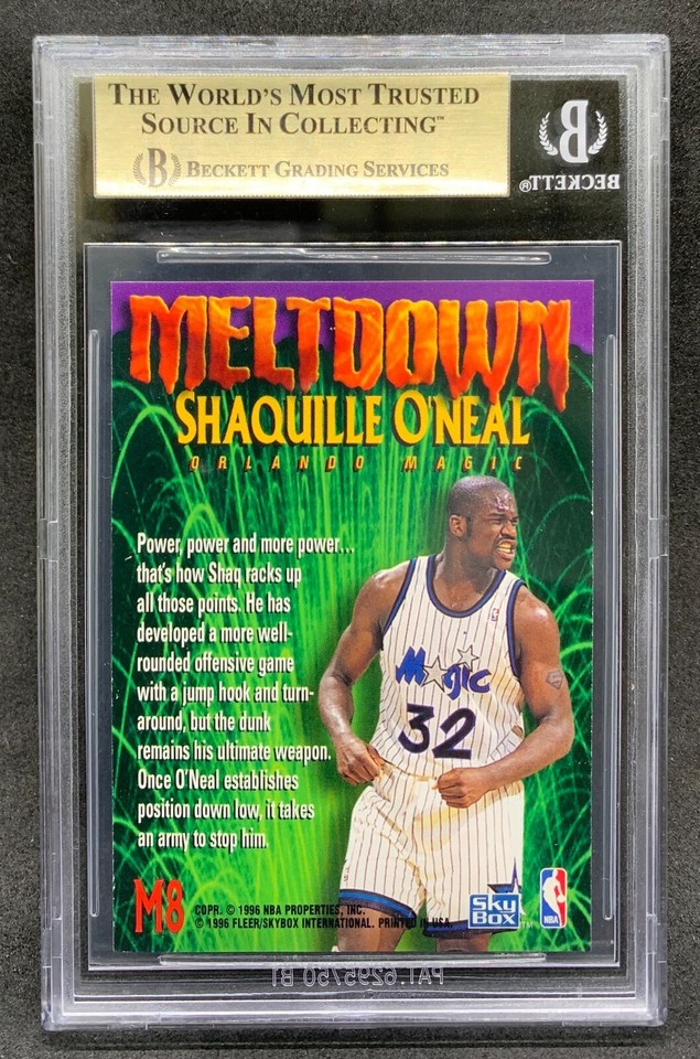 1995-96 Skybox Premium SHAQUILLE SHAQ O'NEAL Meltdown Foil SP Gem Mint ...