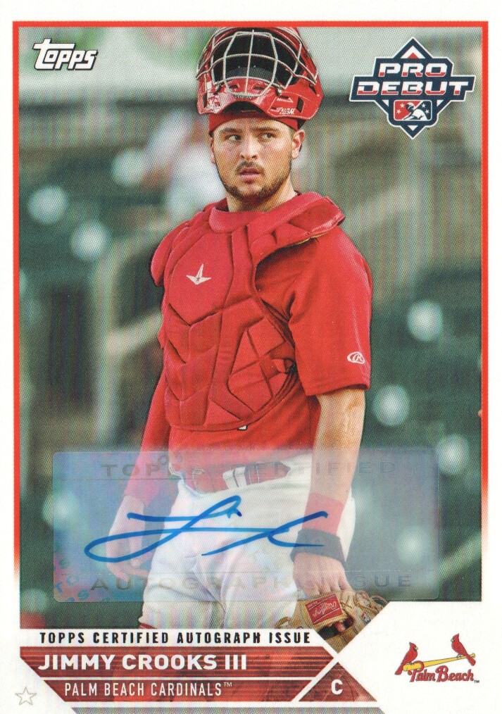 2023 Topps Pro Debut Baseball Autographs #PD177 Jimmy Crooks III Auto ...