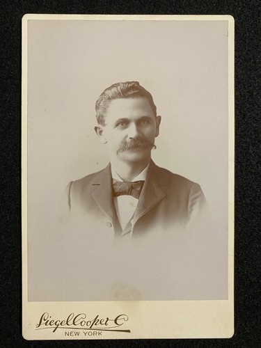 New York City NY Handsome Man Fancy Back Stamp Antique Cabinet Photo | eBay