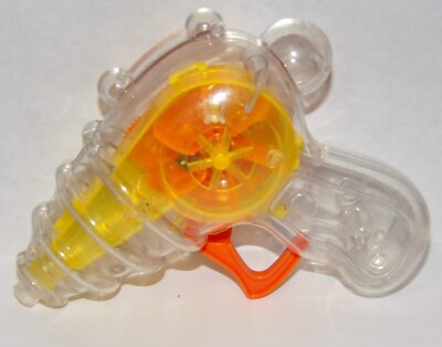 Clear Plastic light up space ray gun toy, works | eBay