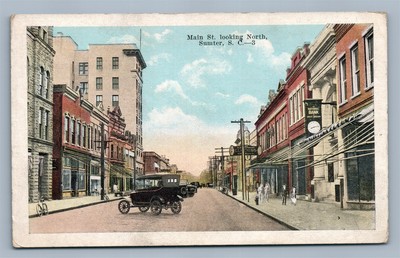 SUMTER SC MAIN STREET ANTIQUE POSTCARD | eBay