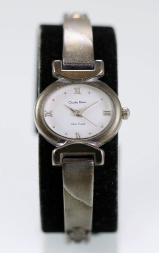 Charles Delon Women Watch Retro Silver Stainless Steel WR Batt White ...