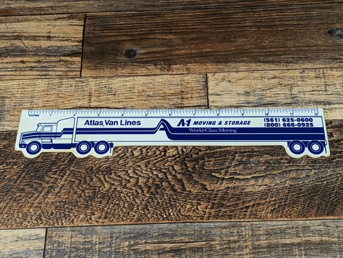Atlas Van Lines 12" Plastic Ruler A-1 Moving & Storage Advertising | eBay