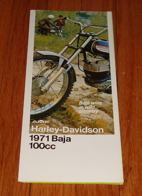 Original 1971 Harley Davidson Baja 100cc Motorcycle Sales Brochure | eBay