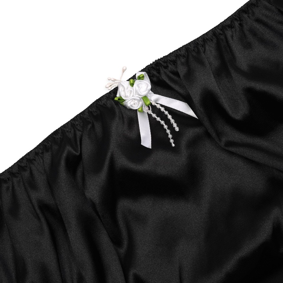 Satini Frilly Sissy Soft Lace Knickers Briefs Satin Panties Sizes S to ...