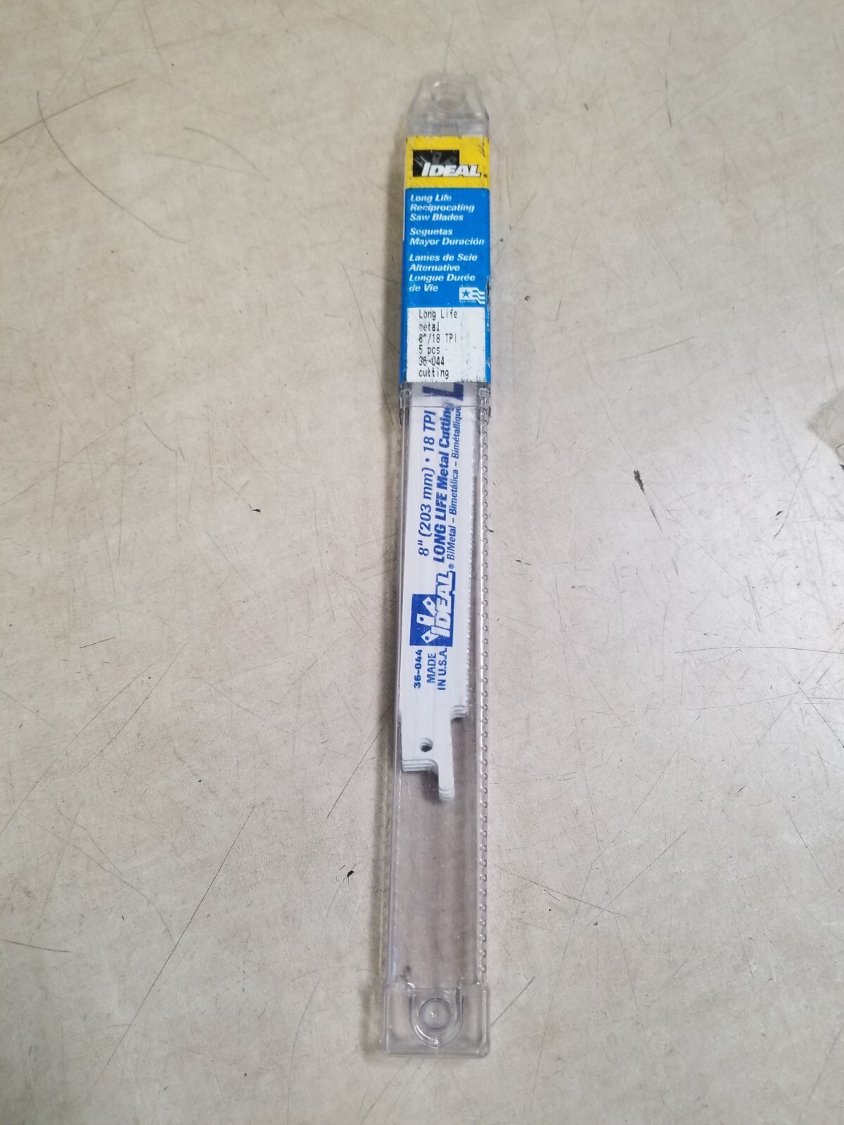 5 Pack Ideal 36-044 Long-Life Metal Cutting Recip Blades, 8 x 3/4 x ...