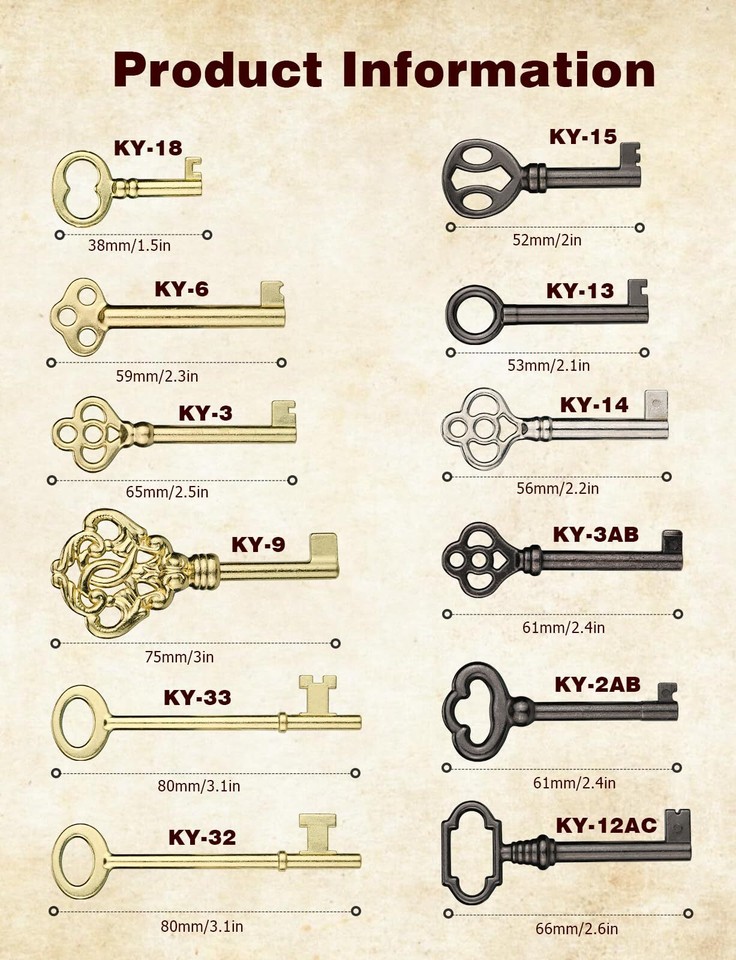 Skeleton Key, 12-Key Universal Hollow Barrel Skeleton Keys Kit for ...